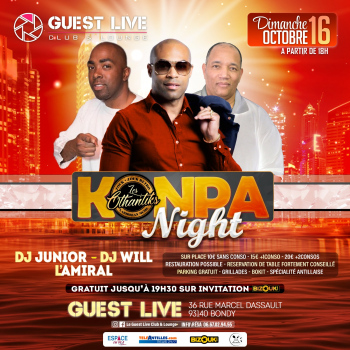 Konpa Night - Entrée Gratuite Jusqu'à 19h30 - Guest Live - France ...