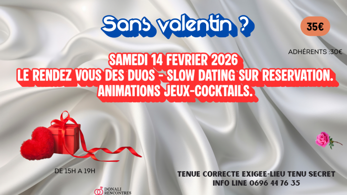 Tu Es Sans Valentin(e) ? - RIVIERE SALEE - Martinique - Réservez vos ...